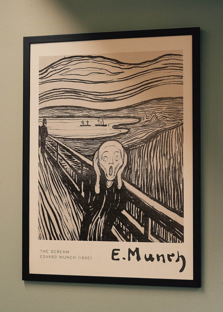 Der Schrei - Edvard Munch Poster von Nook Vintage Archive | Printler